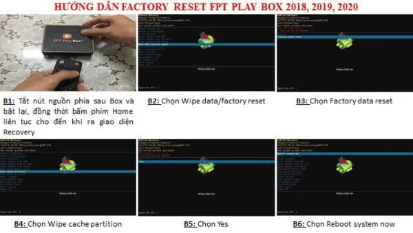Hướng dẫn Reset Factory FPT Play Box